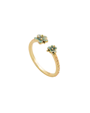FABLE ENGLAND Forget Me Not Flora Ring - Gold