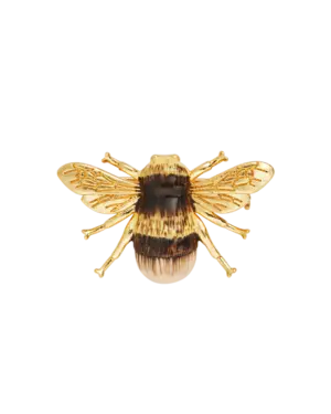 FABLE ENGLAND Honey Bee Brooch - Gold