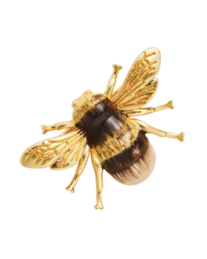 FABLE ENGLAND Honey Bee Brooch