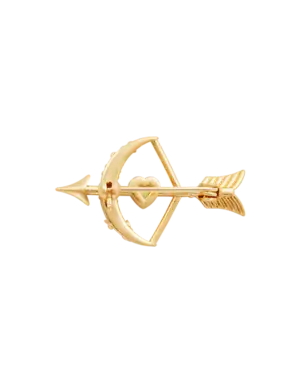 FABLE ENGLAND Cupid's Bow And Arrow Brooch