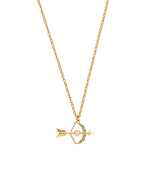 FABLE ENGLAND Cupid's Bow & Arrow Necklace - Gold