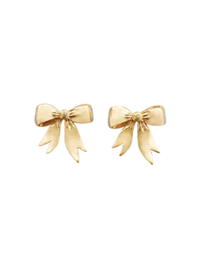 FABLE ENGLAND Forget Me Not Bow Stud Earrings