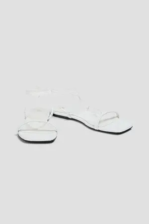 TOTEME Croc-effect Leather Tie Sandals