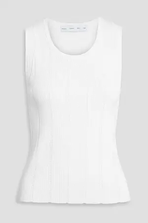 Proenza Schouler Perry Pointelle-knit Top - White