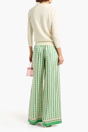 Oscar De La Renta Wool Polo Sweater