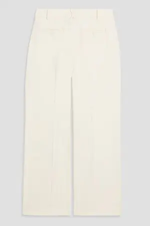 Another Tomorrow Wool-blend Twill Straight-leg Pants