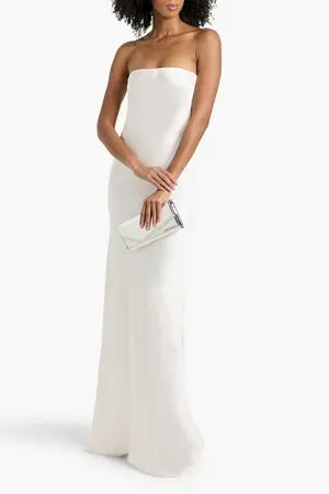 Norma Kamali Strapless Satin Gown