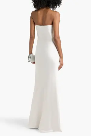 Norma Kamali Strapless Satin Gown
