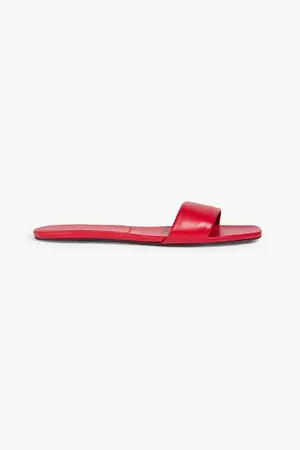 Loulou De Saison Dina Leather Slides - Red