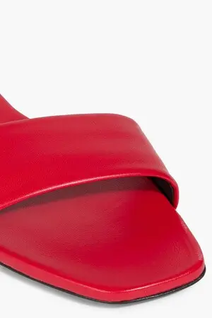 Loulou De Saison Dina Leather Slides - Red