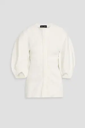 Proenza Schouler Reagan Linen-blend Twill Top - Off-white