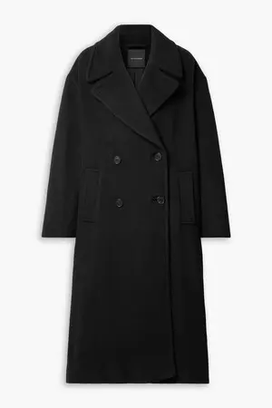 GOLDSIGN Cocoon Double-breasted Wool-blend Felt Coat