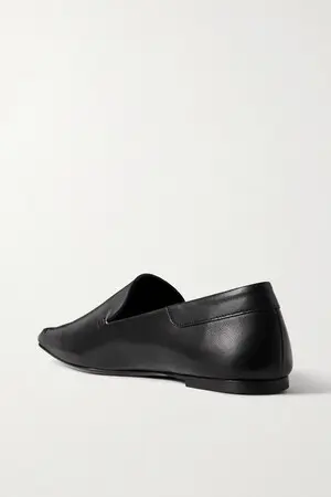 Staud Becks Leather Loafers - Black