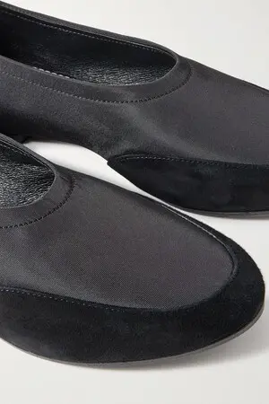Staud Alba Sport Suede Ballet Flats - Black