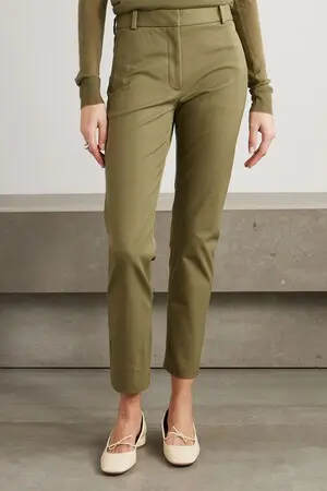 JOSEPH Cropped Slim-leg Twill Pants