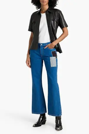 Marni Appliquéd High-rise Bootcut Jeans