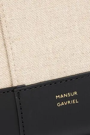 MANSUR GAVRIEL Dea Leather-trimmed Canvas Bucket Bag