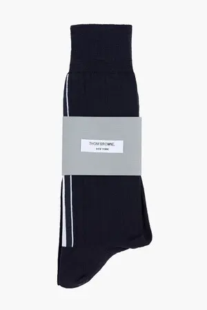 Thom Browne Striped Wool-blend Socks