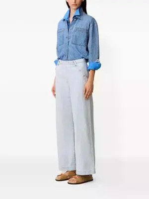 Claudie Pierlot Buttoned Wide-leg Jeans