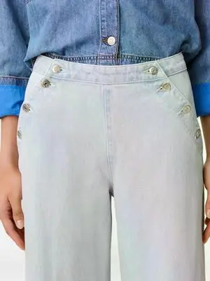 Claudie Pierlot Buttoned Wide-leg Jeans