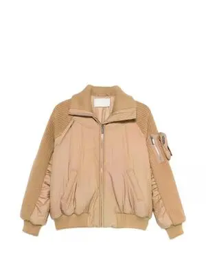 CIRCUS HOTEL Logo-patch Padded Jacket - Neutrals
