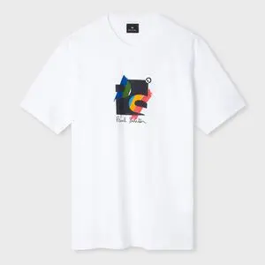 Paul Smith Organic Cotton 'square Logo' T-shirt - White