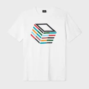 Paul Smith Stripe Cube' Print T-shirt