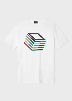Paul Smith Stripe Cube' Print T-shirt