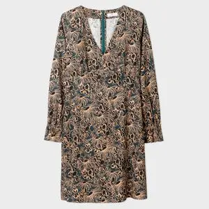 Paul Smith Lyocell-blend V-neck Dress