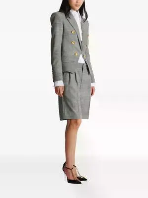 Balmain Prince Of Wales Jacquard Blazer - Grey