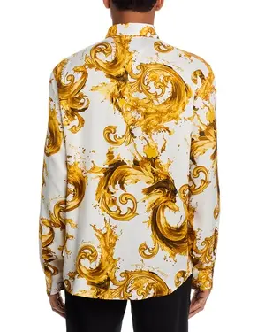 Versace Barocco Wave Shirt - White/gold
