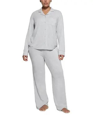 SKIMS Sleep Long Sleeve Pajama Set - Light Heather