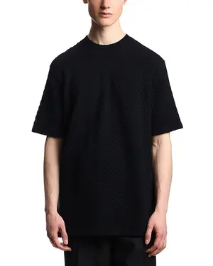 Emporio Armani Geometric Jacquard Jersey Tee