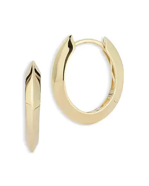 Bloomingdale'S 14k Yellow Knife Edge Hoop Earrings - Gold