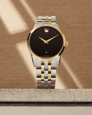 Movado Museum Classic Automatic Two-tone Watch - Black/two-tone