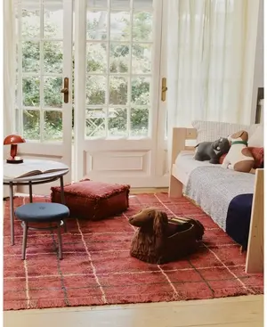 LORENA CANALS Wouf Wouf Washable Rug Tartan Vintage 2'11x3'11 Area Rug