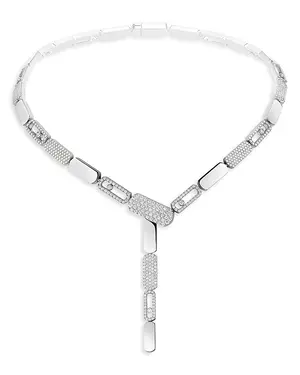 Messika 18k Diamond Lariat Necklace - White Gold