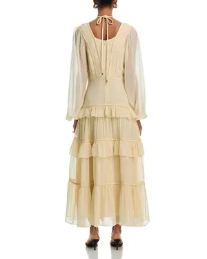 Farm Rio Ruffle Maxi Dress