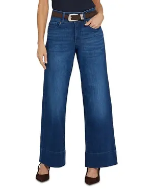 NYDJ Teresa High-rise Wide-leg Double Button Jeans - Deep Wave