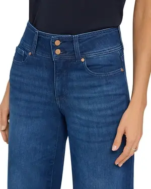 NYDJ Teresa High-rise Wide-leg Double Button Jeans - Deep Wave
