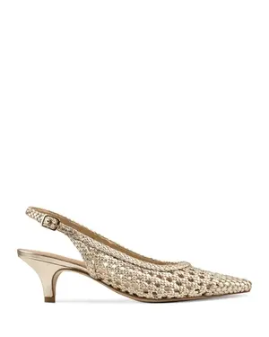 DONALD PLINER Risha Leather Slingback Pumps