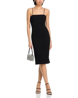 L'Agence Eira Spaghetti Strap Midi Dress