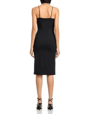 L'Agence Eira Spaghetti Strap Midi Dress