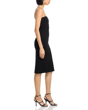 L'Agence Eira Spaghetti Strap Midi Dress