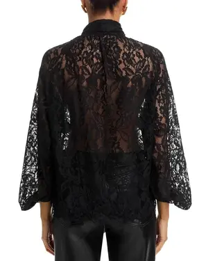 L'Agence Rhett Oversized Blouse - Black