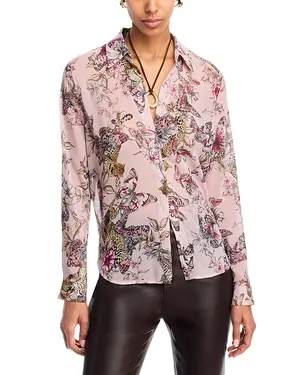 L'Agence Laurent Printed Blouse