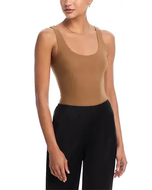L'Agence Kalea Scoop Neck Bodysuit - Dark Macchiato