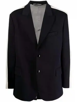 Palm Angels Milano Side-stripe Blazer - Blue