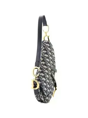 Dior Saddle Handbag Oblique Canvas Medium Shoulder Bag - Blue