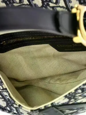 Dior Saddle Handbag Oblique Canvas Medium Shoulder Bag - Blue